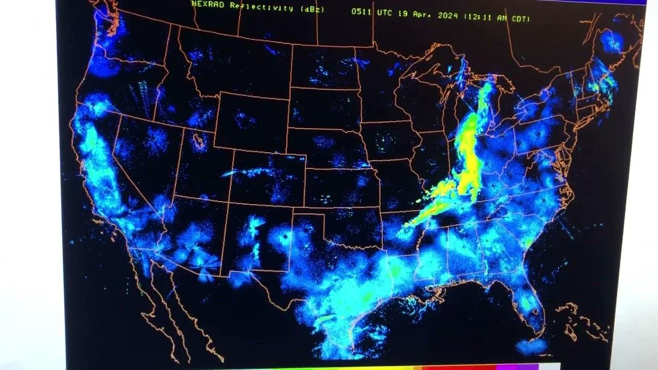 Evidence of MASSIVE microwave pulses via Nexrad Satellite imagery
