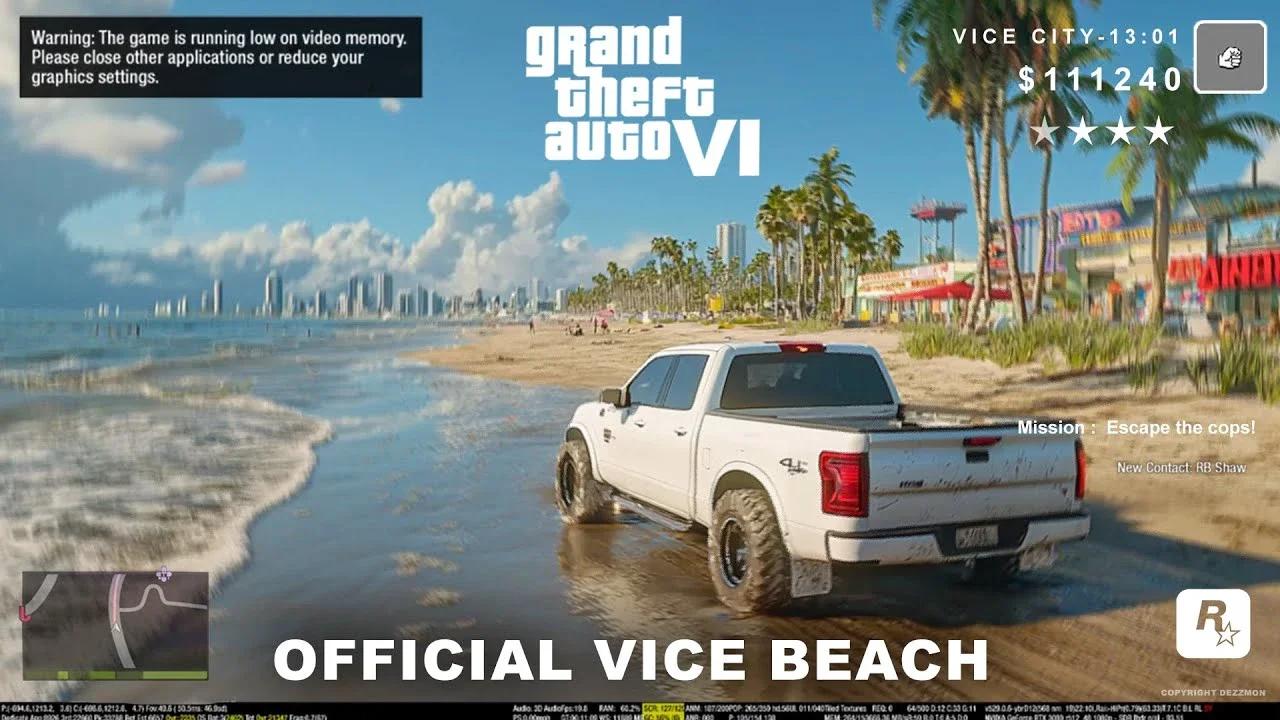 GTA 6 LEAKED Gameplay – First Look at Vice Beach! (Early Footage)