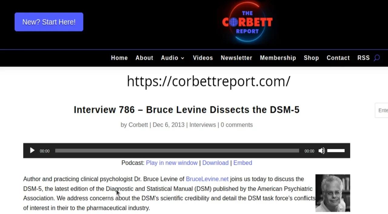 Interview 786 - Bruce Levine Dissects the DSM-5