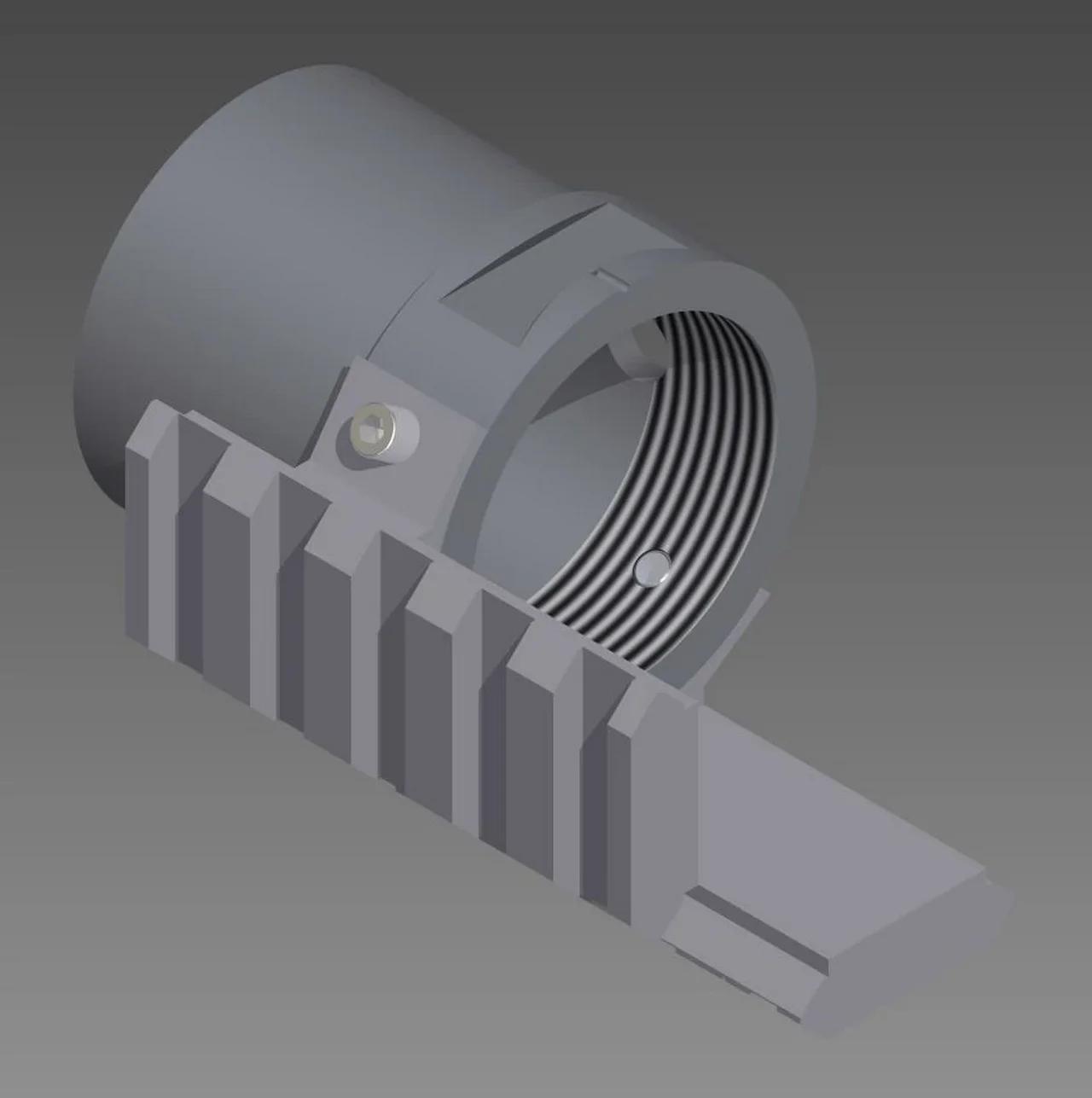Sten MKII barrel bushing for rails