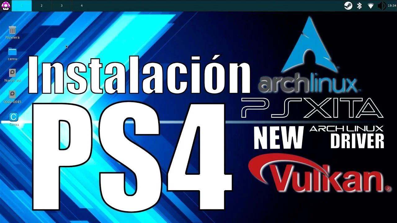 Instalar Arch linux en PS4 v9.00 psxita ITmania v3.1 versión 2022: drivers de vulkan actualizados.