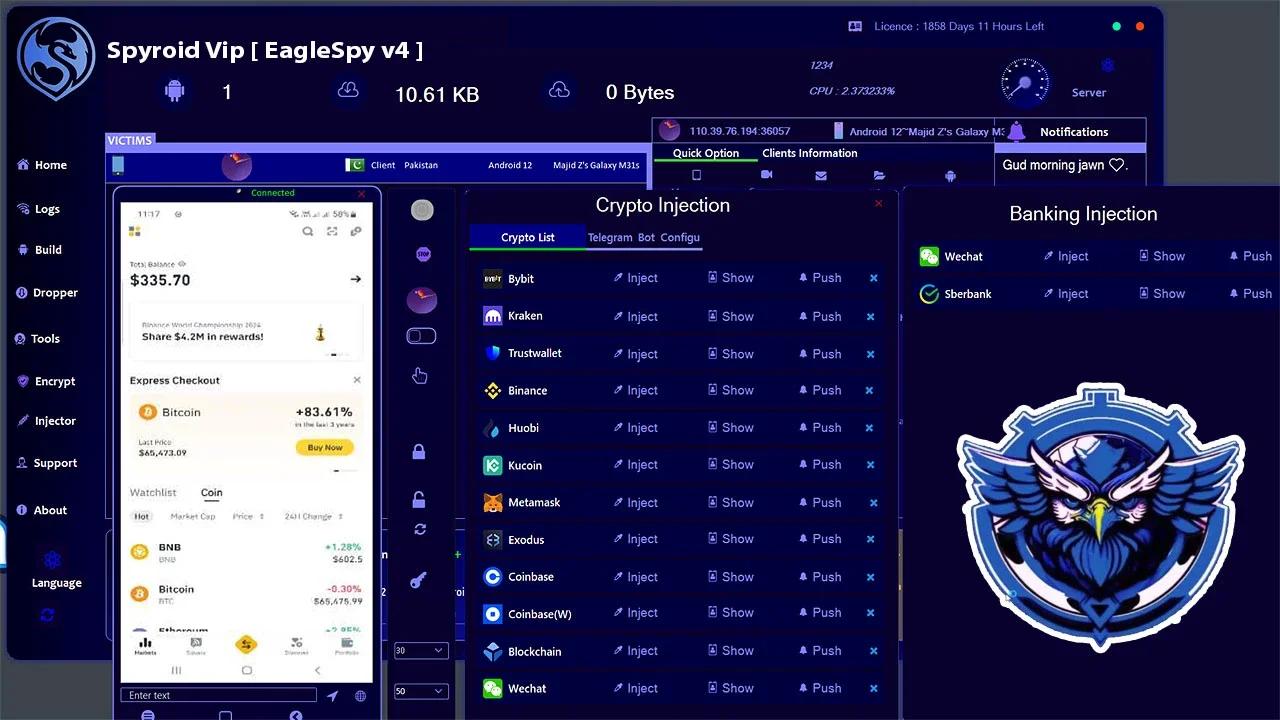 SpyRoid Vip [ EagleSpy v4 ] Hack Android Mobile Remotely & Bypass Android 13 14 15 Accessibility ...