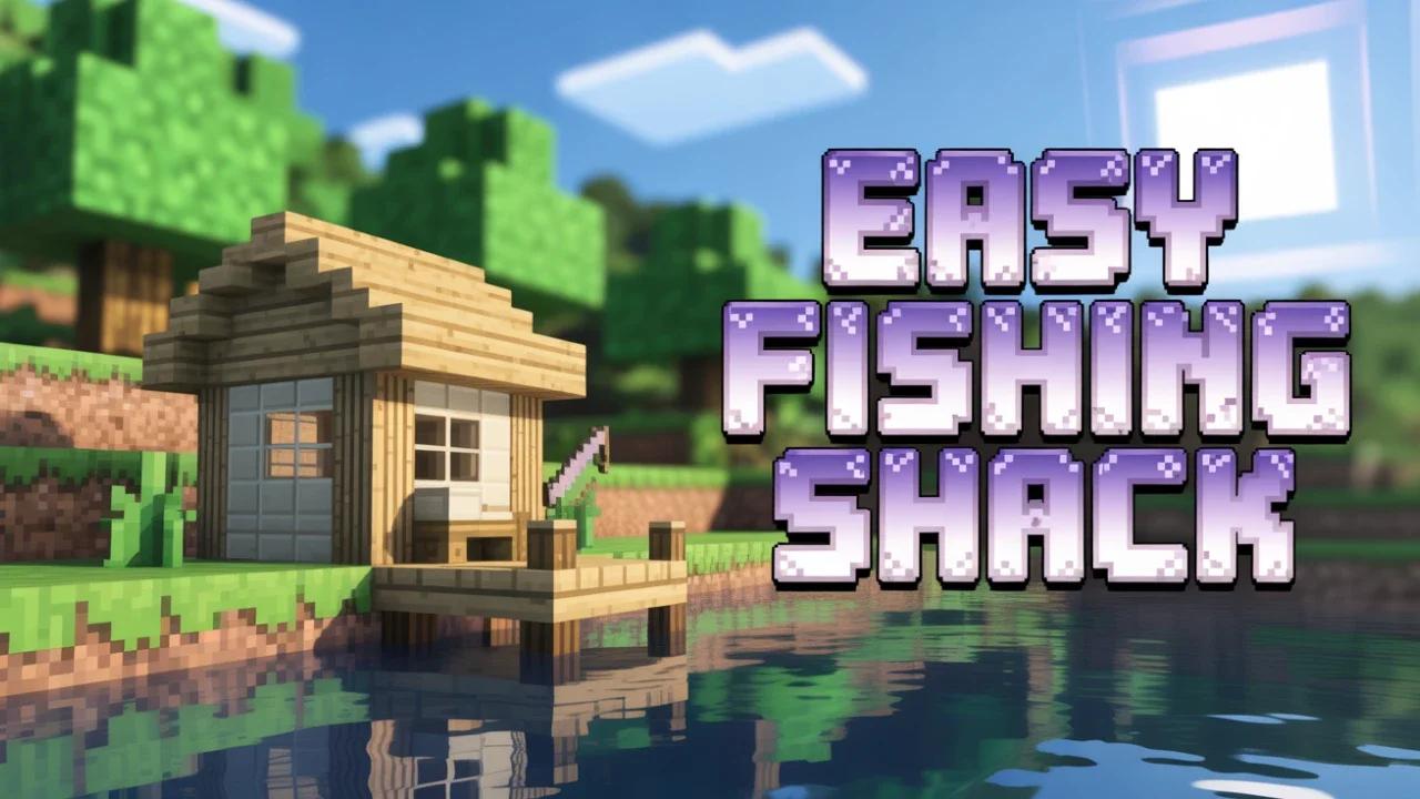 Build Your easy Fishing Shack in Minecraft for Survival!!