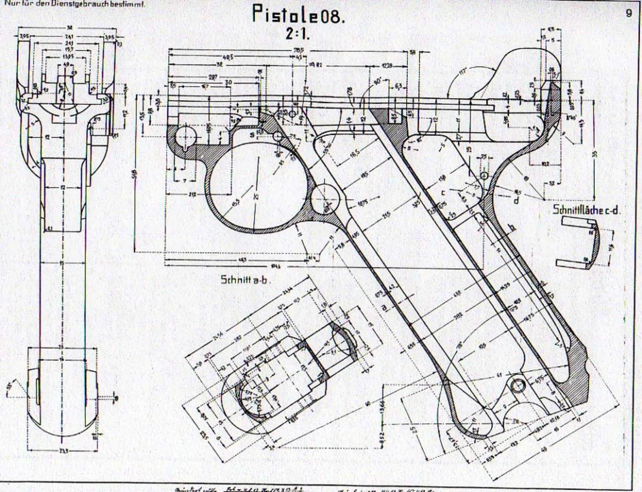 Luger P08 Blueprints