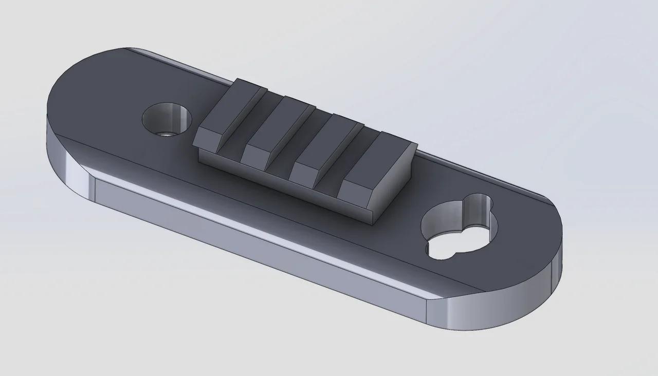 Sling Stud Picatinny Rail Adapter 3D printed