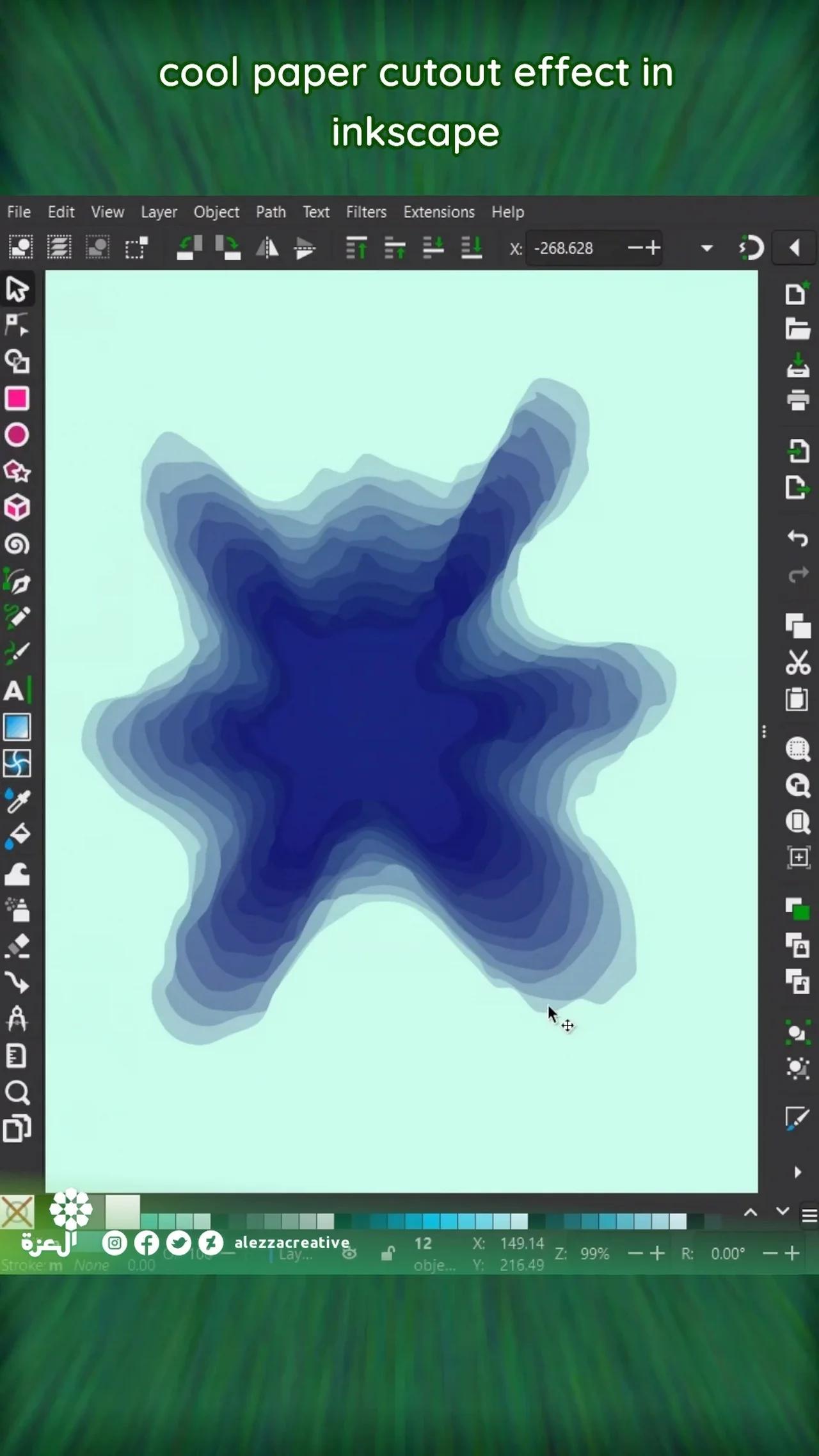 easy paper cutout effect in #inkscape