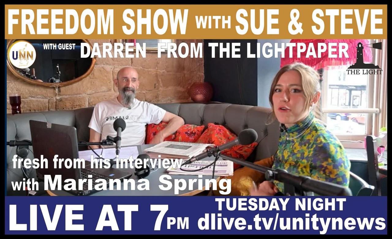 Sue & Steve's Freedom Show with Darren Nesbit Of Light Paper re ...