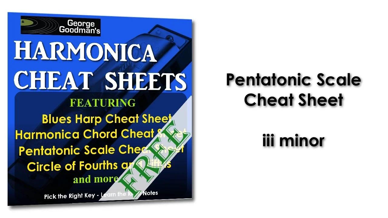 Pentatonic Scale Cheat Sheet iii Minor Chord harmonica tabs