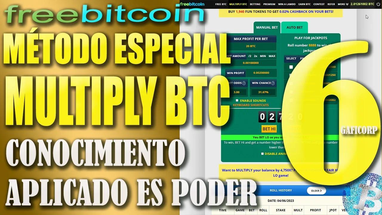 🌟MULTIPLY BTC - METODO ESPECIAL 6 | FREEBITCOIN | necesitas LBC ver ...