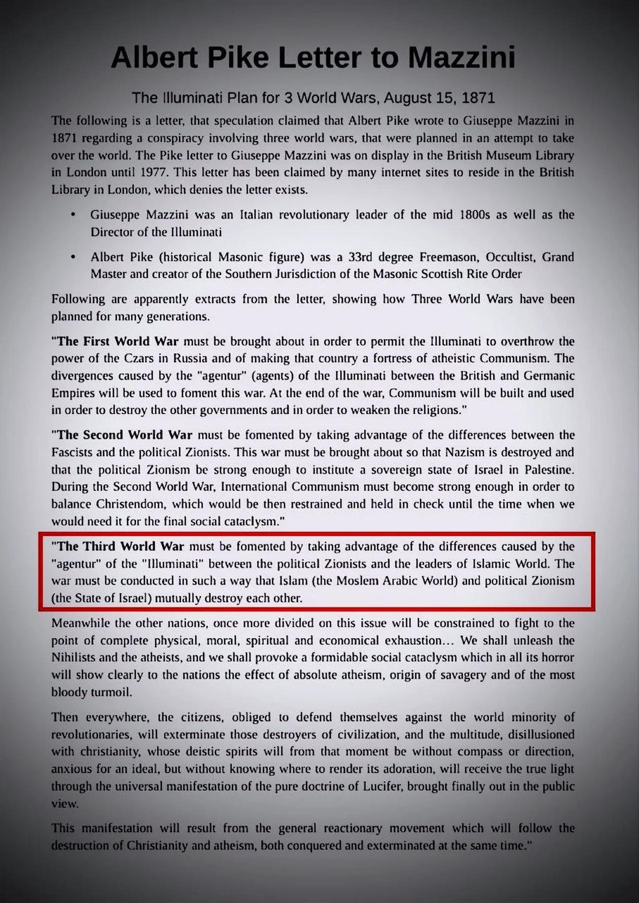 Albert Pike 3 World Wars RELOADED - Shaking My Head Productions