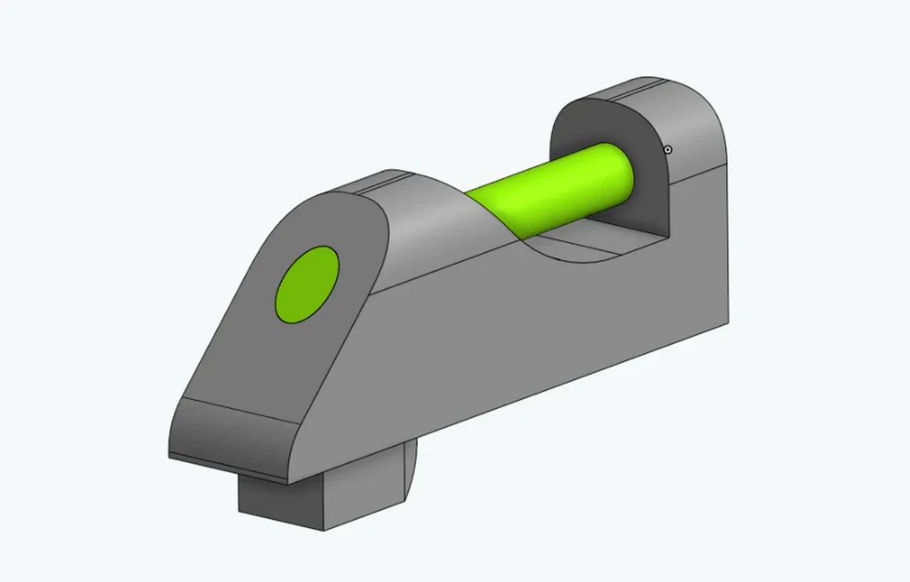 [FOSSCAD] G19 Neon Translucent TPU/PETG Fiber Optic Front Sight