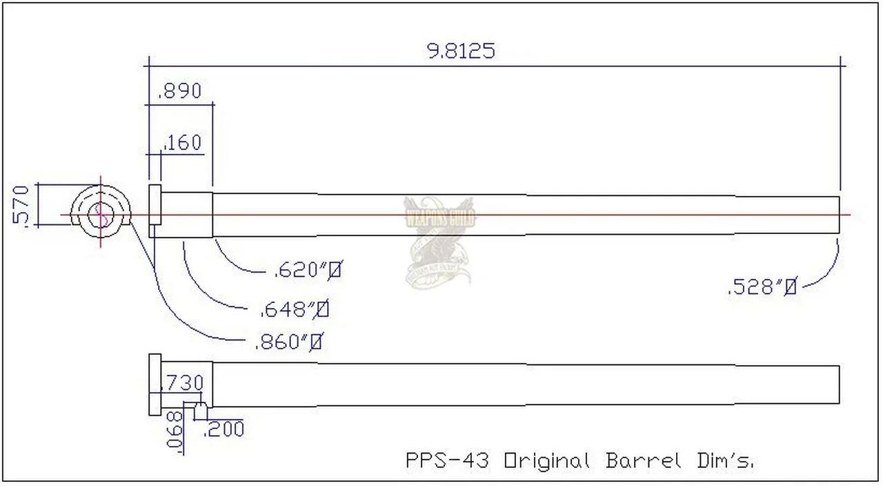 PPS-43 original barrel 7,62x25