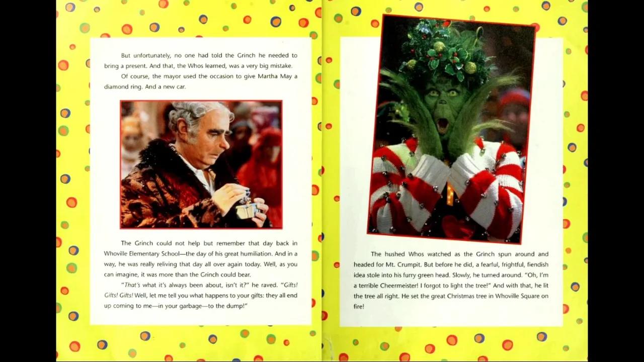How the Grinch Stole Christmas movie storybook narrated by Boris Karloff