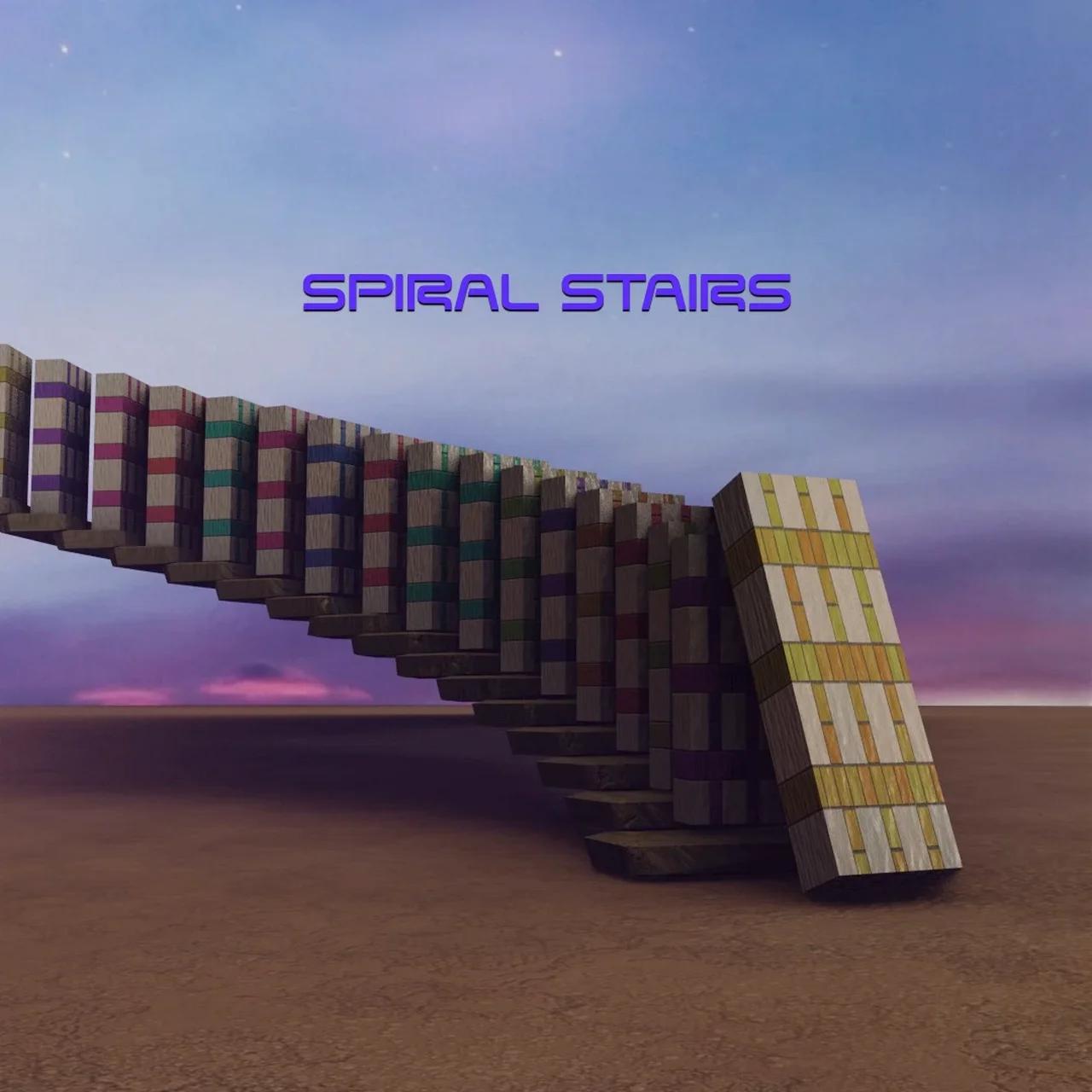 SPIRAL STAIRS in the desert. Blender 3D animation.