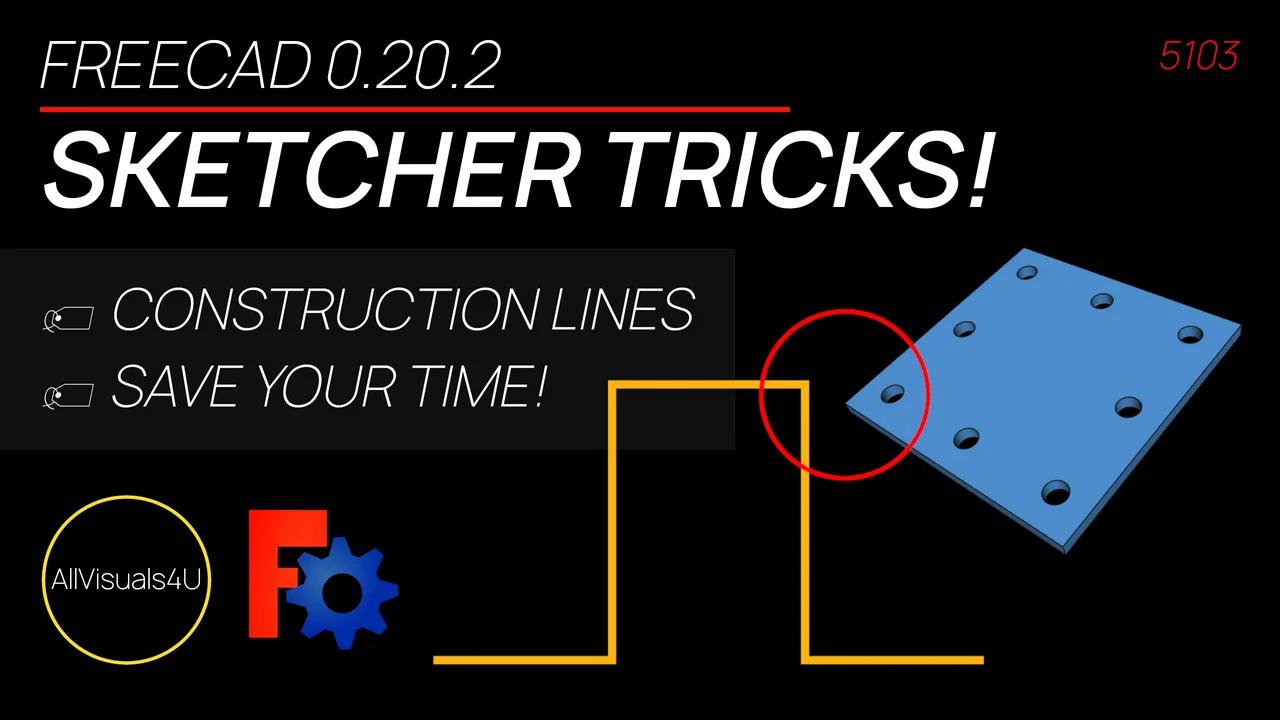 🔥 When To Use FreeCAD Construction Lines - FreeCAD Sketcher Tutorial ...