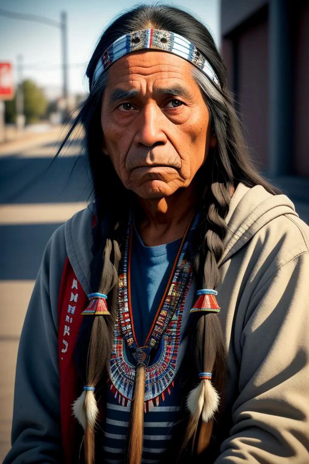 Threatening Disabled Native Indian Blood Homeless Father With No ...