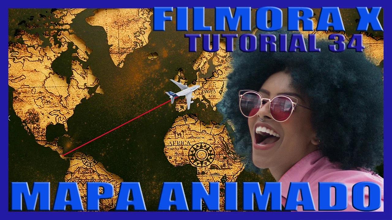🆕 Como hacer el efecto MAPA ANIMADO con Filmora X 🔥 Animación en Videos ...