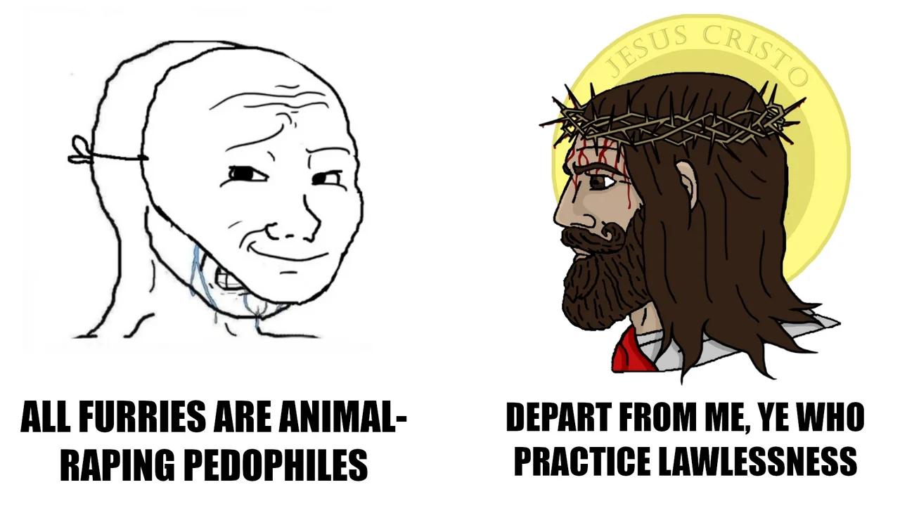 Jesus Chad VS. Soy-Boy Anti-Furry