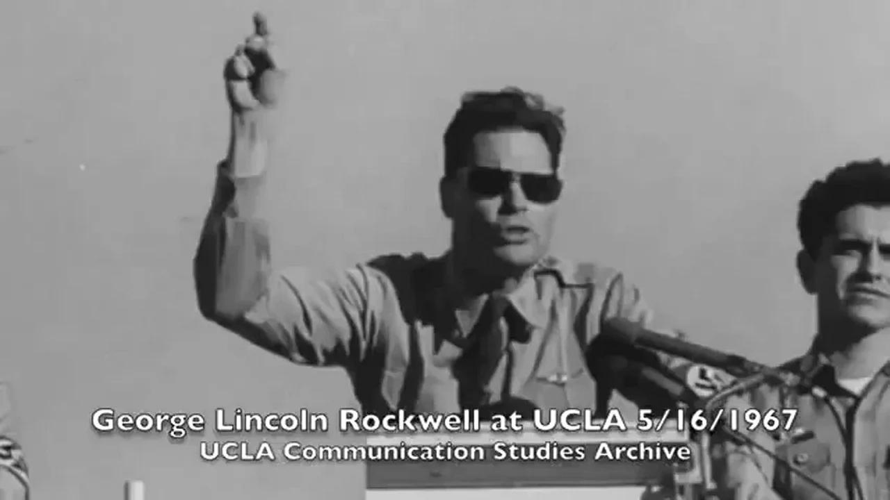 George Lincoln Rockwell at UCLA in 1967 - Shocking Facts! - Communism