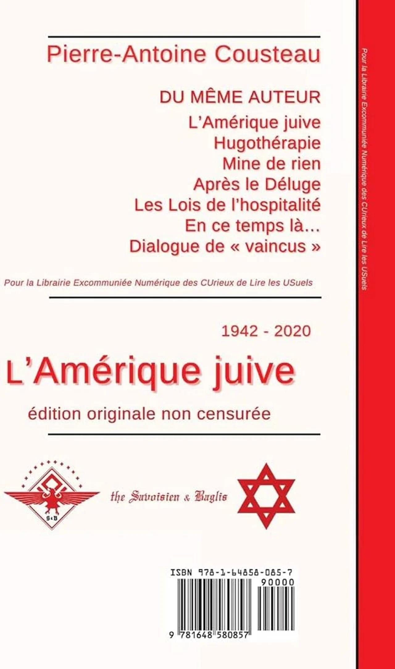 Pierre Antoine Cousteau-L'amérique juive