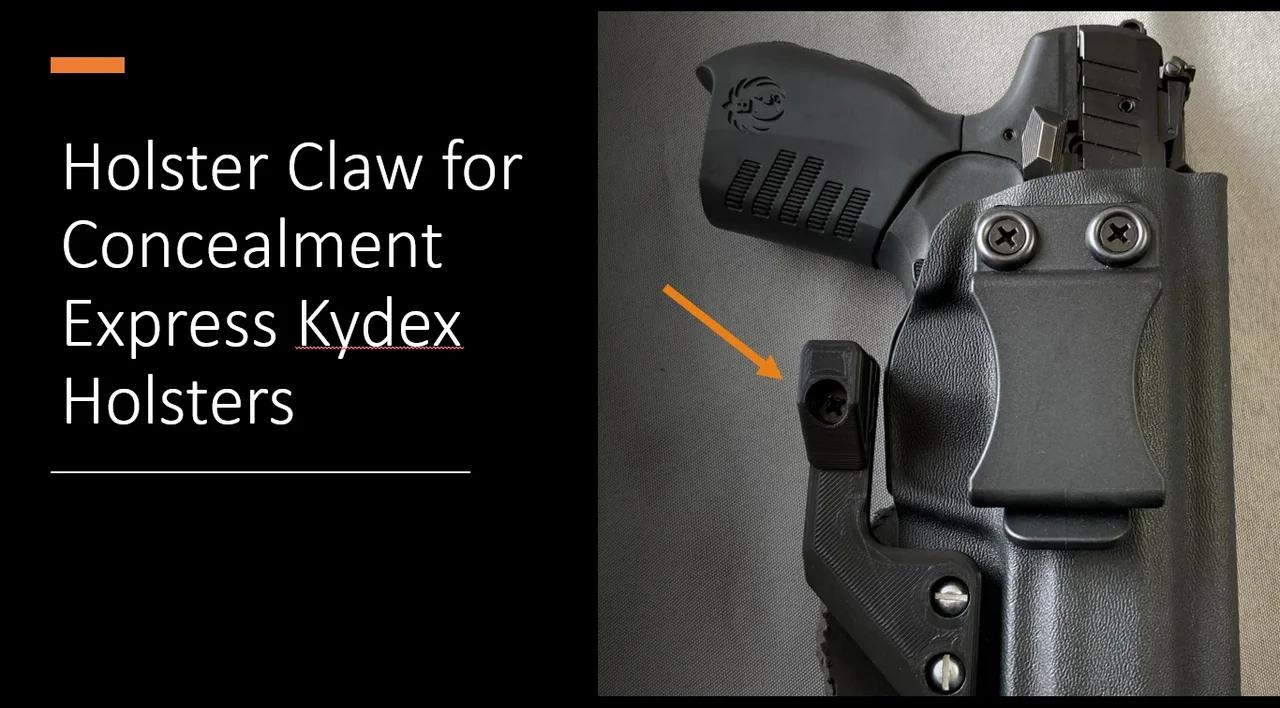 3D Printed Holster Claw/Wing for Concealment Express Holster- Files