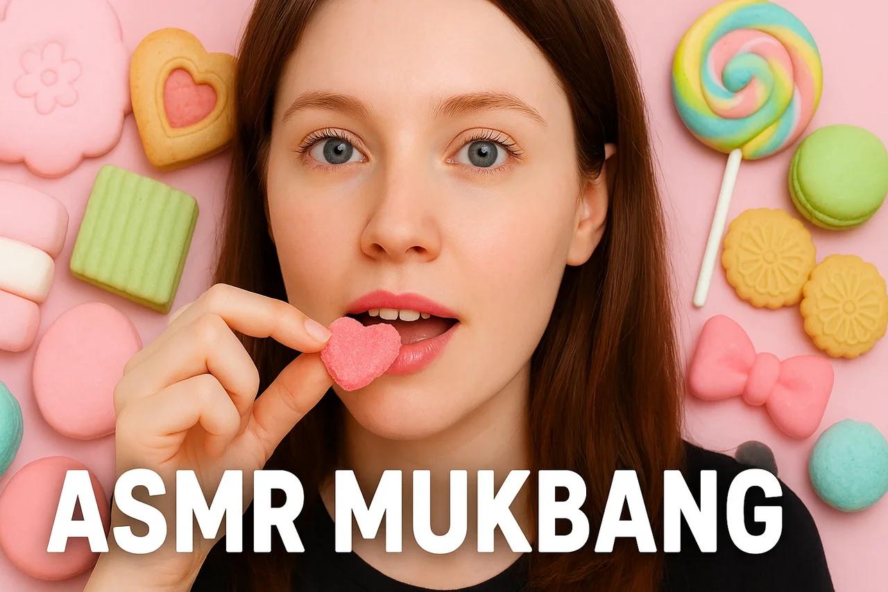 "ASMR Mukbang 🍭 Girly Snacks Collection – Cute, Sweet & Crunchy Treats