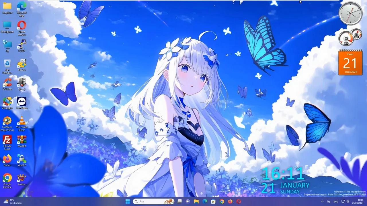 Windows 11 Pro Insider Preview (Build 25324) (Turkish) in VMware ...