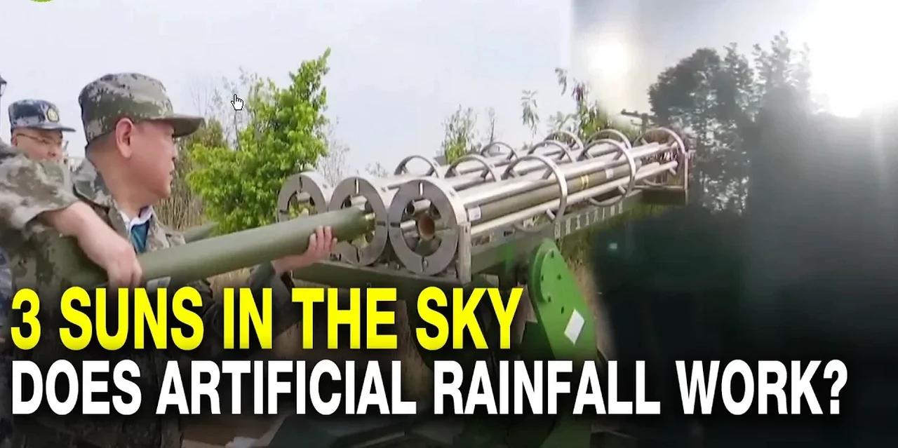 China's artificial rainfall geoengineering