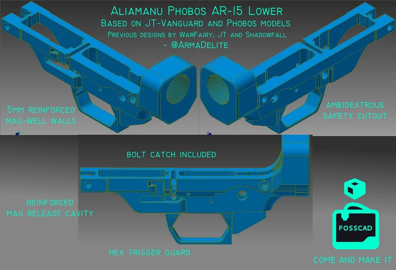 AR-15 Lower Receiver Aliamanu-Phobos-ArmaDelite