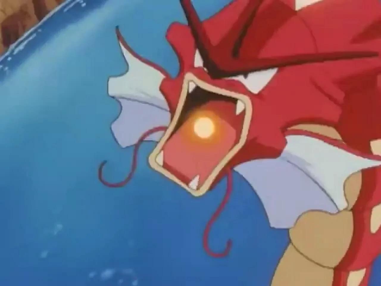 Angry Gyarados Pokémon Master Quest Scene