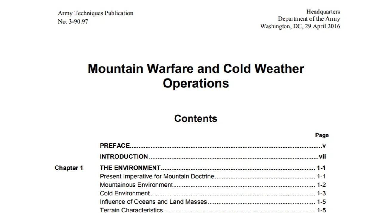 ATP 3-90.97 Mountain Warfare and Cold Weather Operations (29 APR 2016)