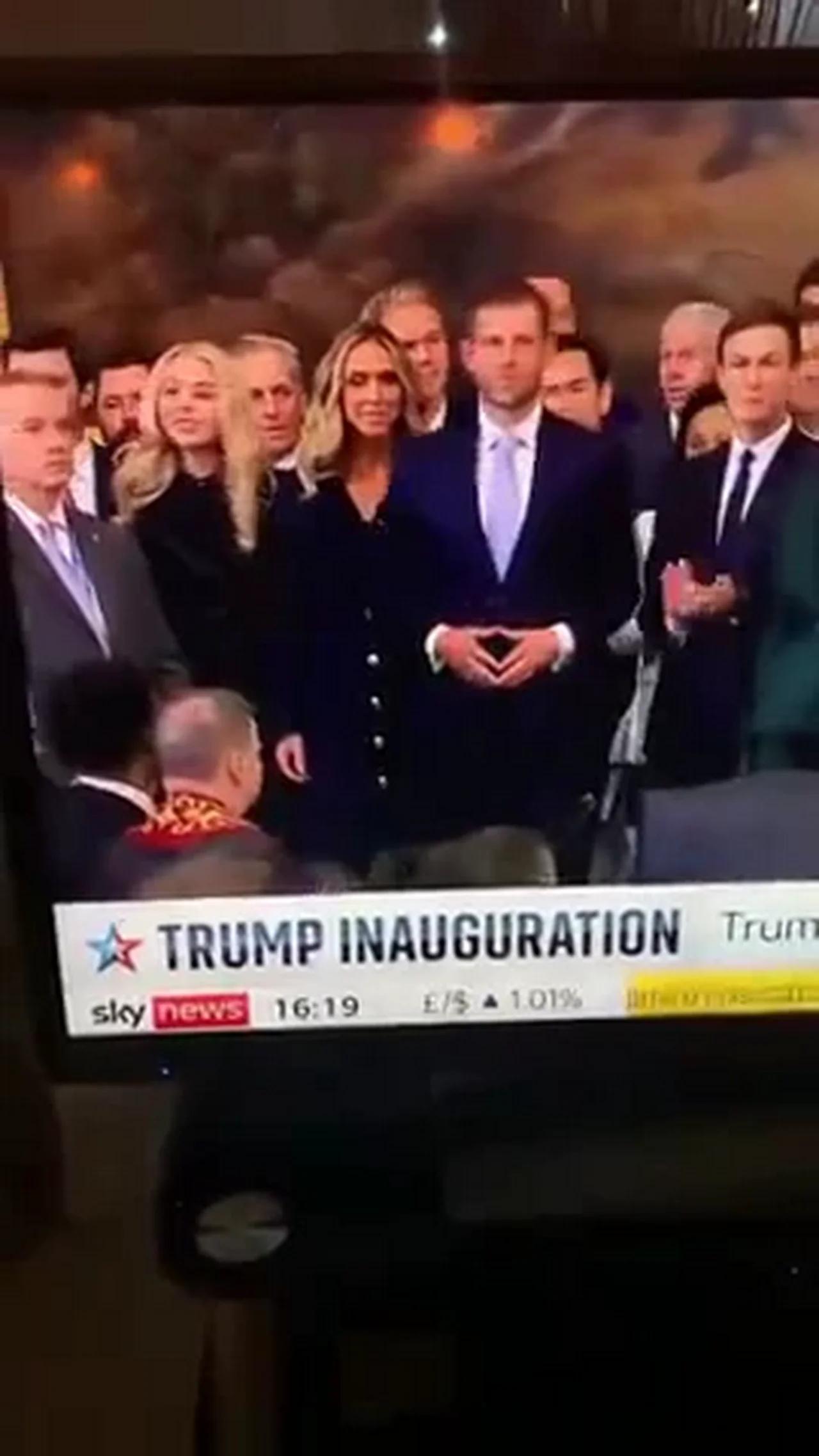 Hand Signals at Trumps Inauguration