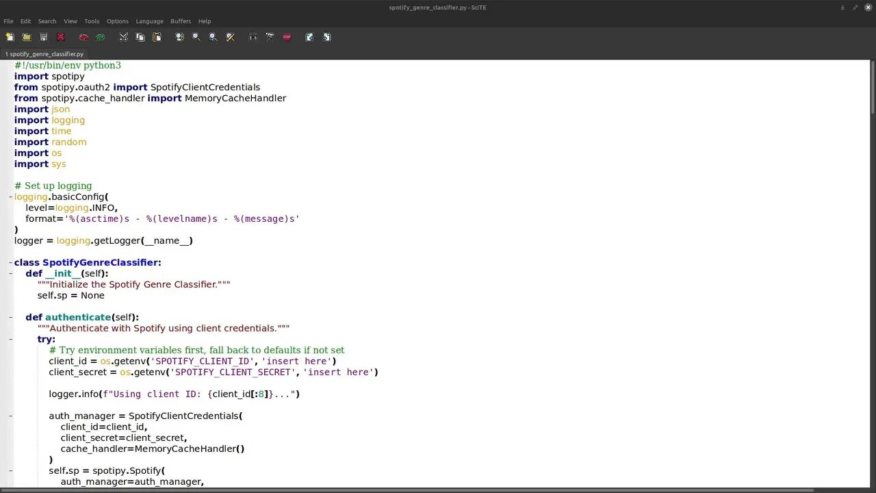 spotify genre classifier code