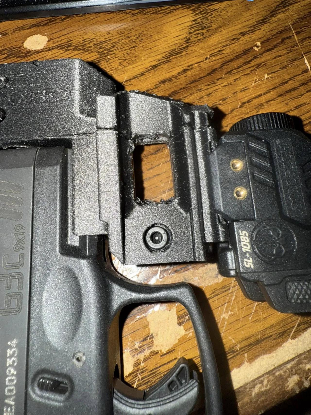 g3c rail mounted compensator with and without Recover Tactical holster ...