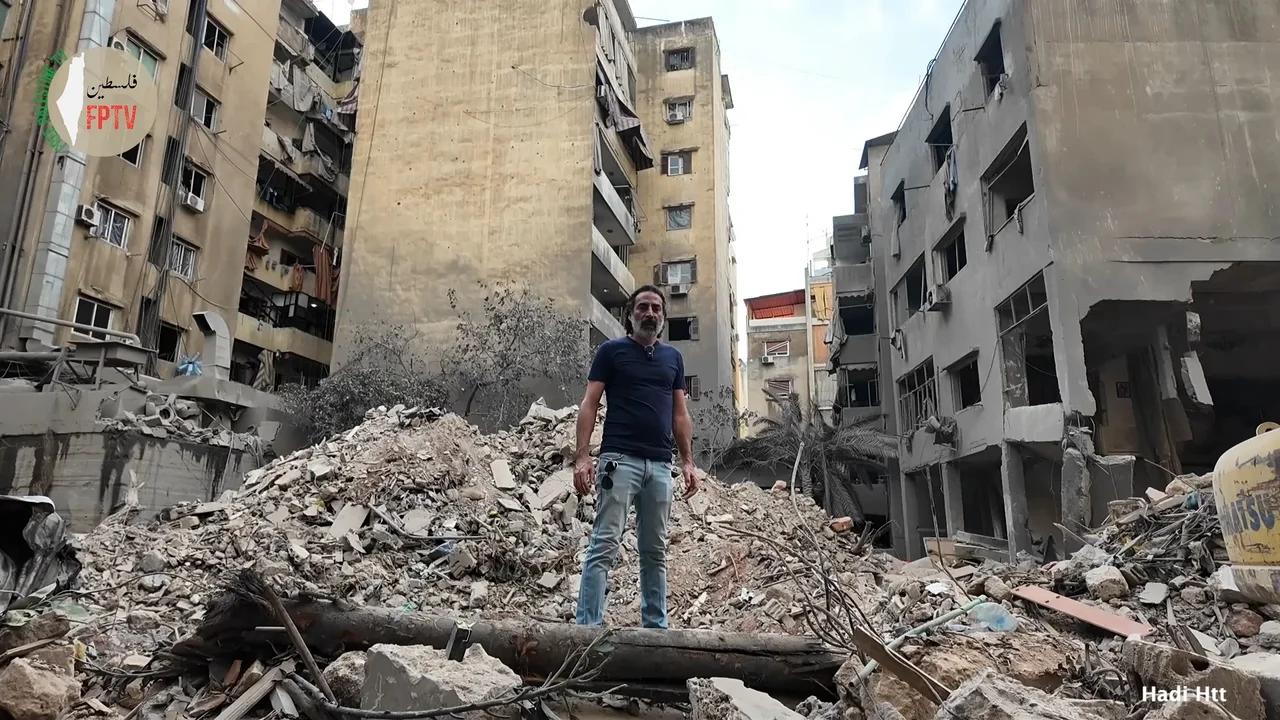 Aftermath of Zionist/USA attack on Basta neighbourhood in Beirut, Lebanon.