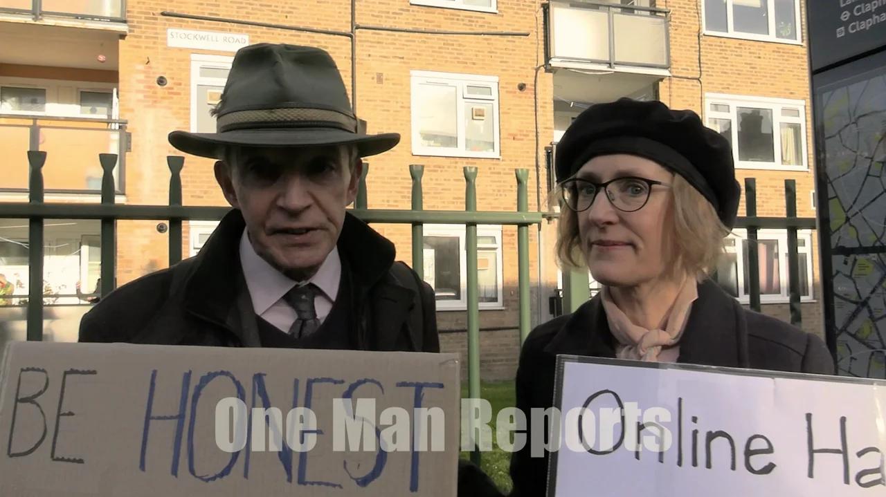 Couple with Australian born gentleman joins Human Rights march.