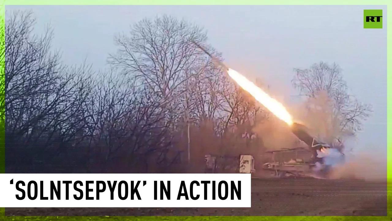 TOS-1A ‘Solntsepyok’ filmed on combat duty