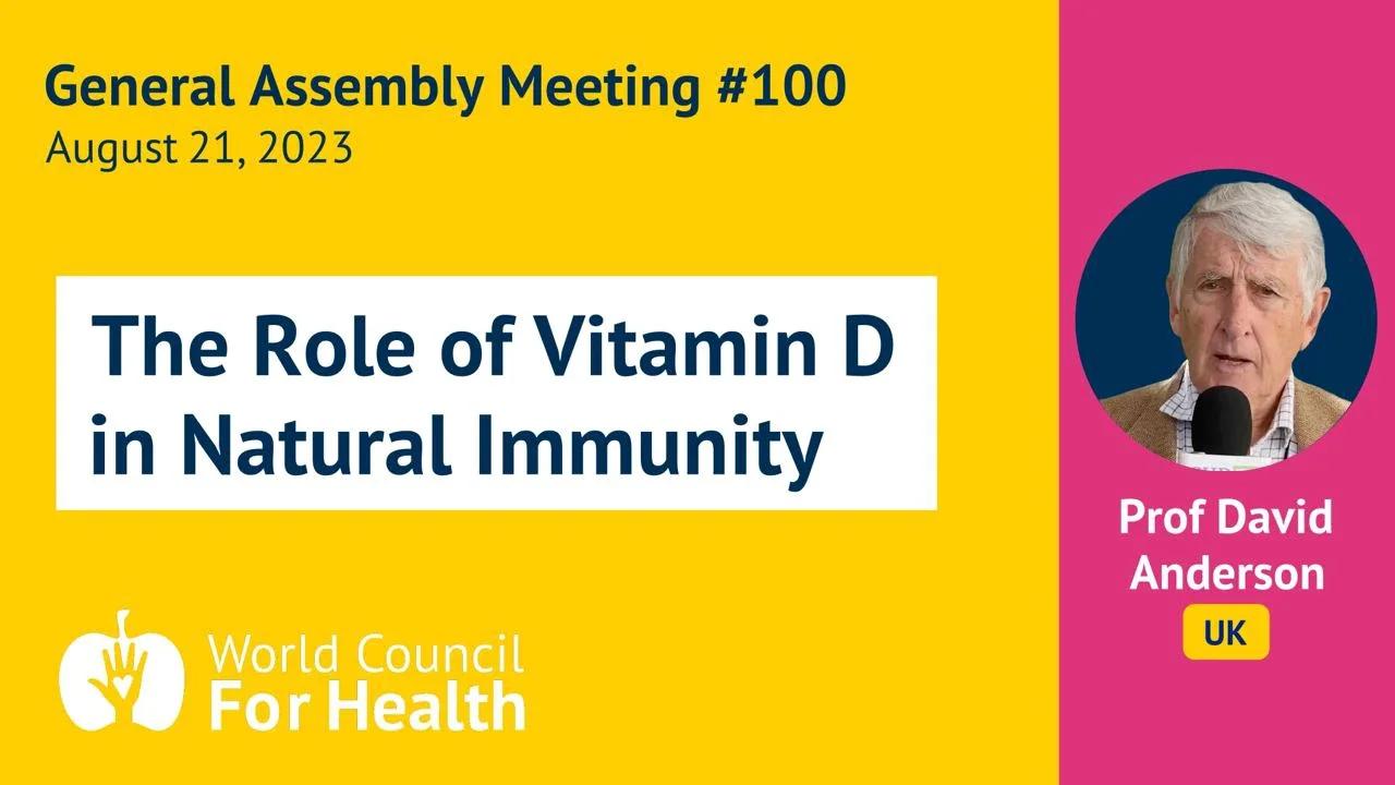 Professor David Anderson: The Central and Unique Role of Vitamin D in ...
