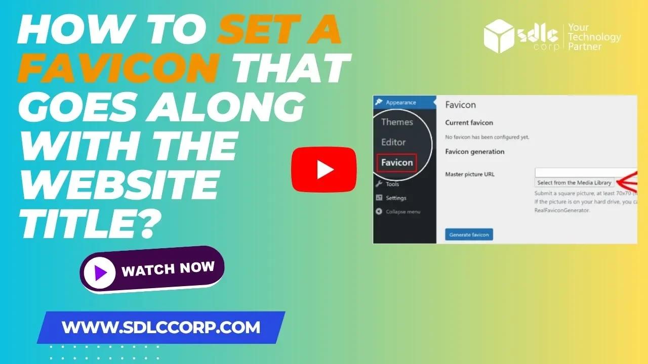 How to set a favicon that goes along with the website title?