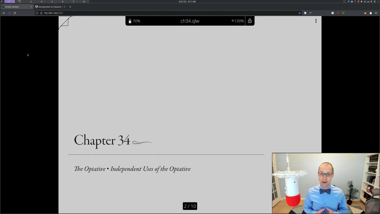 Ch. 34: Optative Mood & Independent Optatives - Introduction to ...