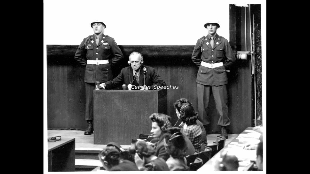 Joachim von Ribbentrop / Last words at the Nuremberg Trial 1946 ...