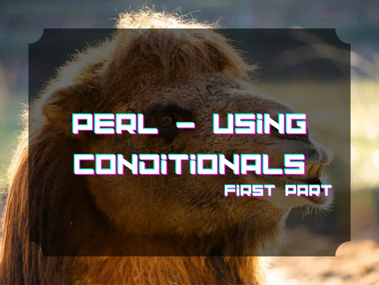 Perl - Using conditionals (first part)