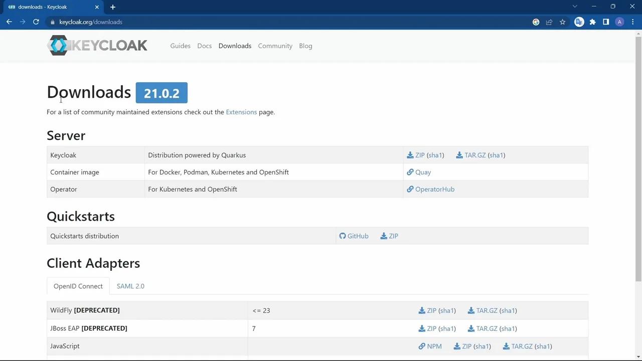 Part 1 - Keycloak installation using database configuration