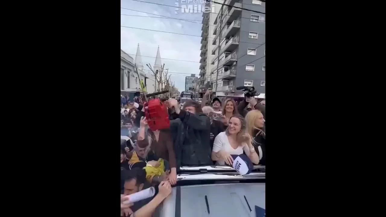 Javier Milei policy on government - chainsaw and AFUERA