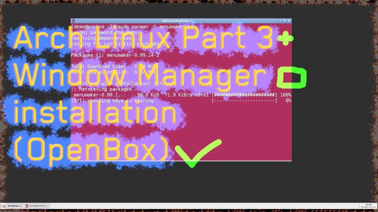 Arch Linux OpenBox install (part-3)