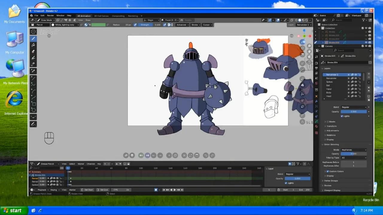 Blender drawing explanation
