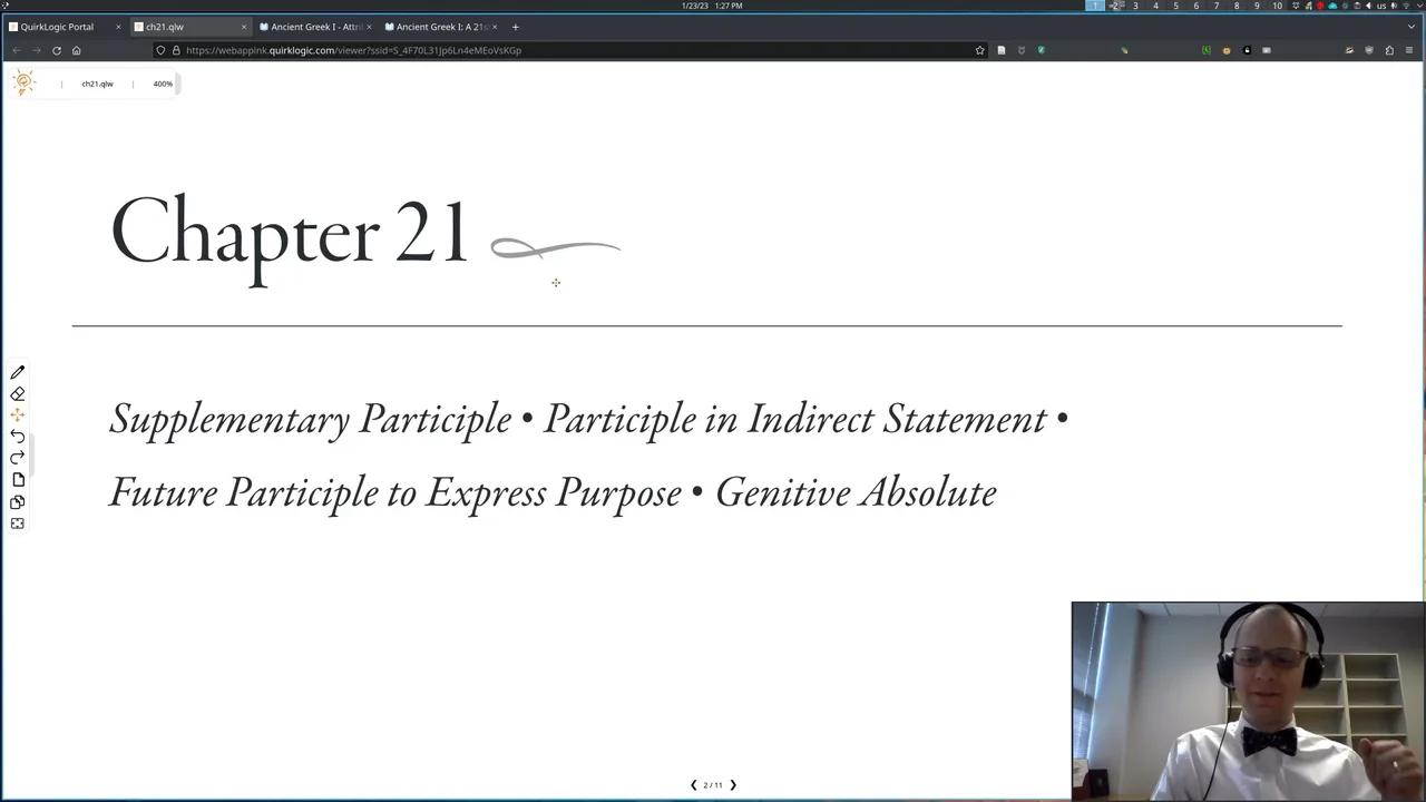 Ch. 21: Participles (More) & Genitive Absolute - Introduction to ...