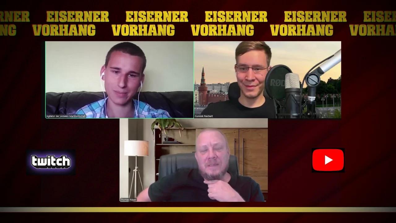 Thomas Röper, Agitator und Dominik feiern die Twitch-Premiere von ...
