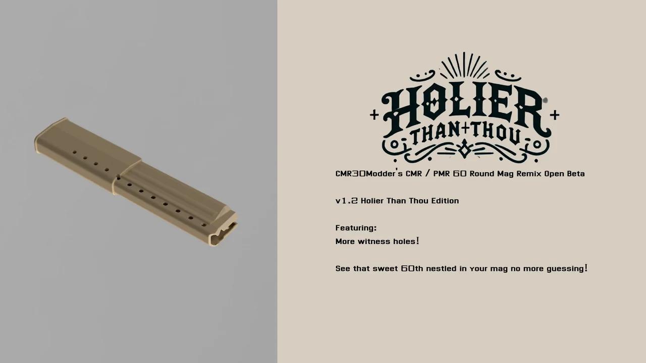 Smooth CMR/PMR 30 60 round extended mag body *remix*