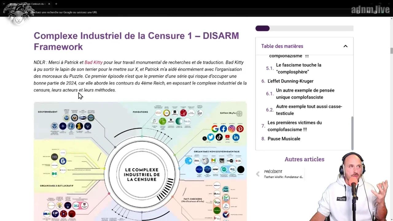 ADNM - Complexe Industriel de la Censure 1 – DISARM Framework @deqodeurs